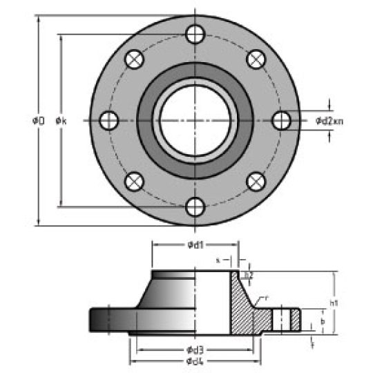DIN 2632 PN 10 KURUKLU FLANŞ
